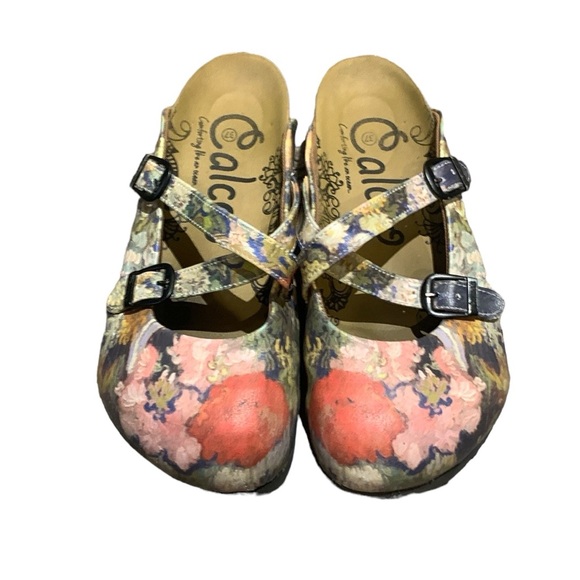 Calceo | Shoes | Calceo Floral Boho May Jane Clogs Size 37 | Poshmark